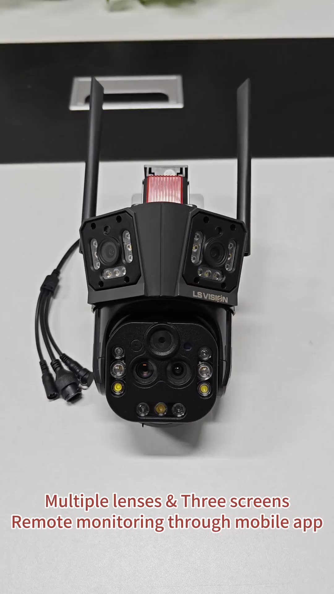 Ls Vision 10k 20mp Five Lens 20x Zoom Wifi Ip Camera Three Screen Auto Tracking Ptz Cam 360 ...