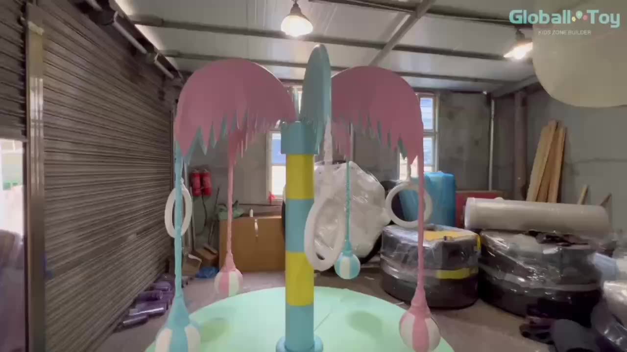 Coconut Tree Carousel Kids Merry Go Round For Playground And Amusement ...