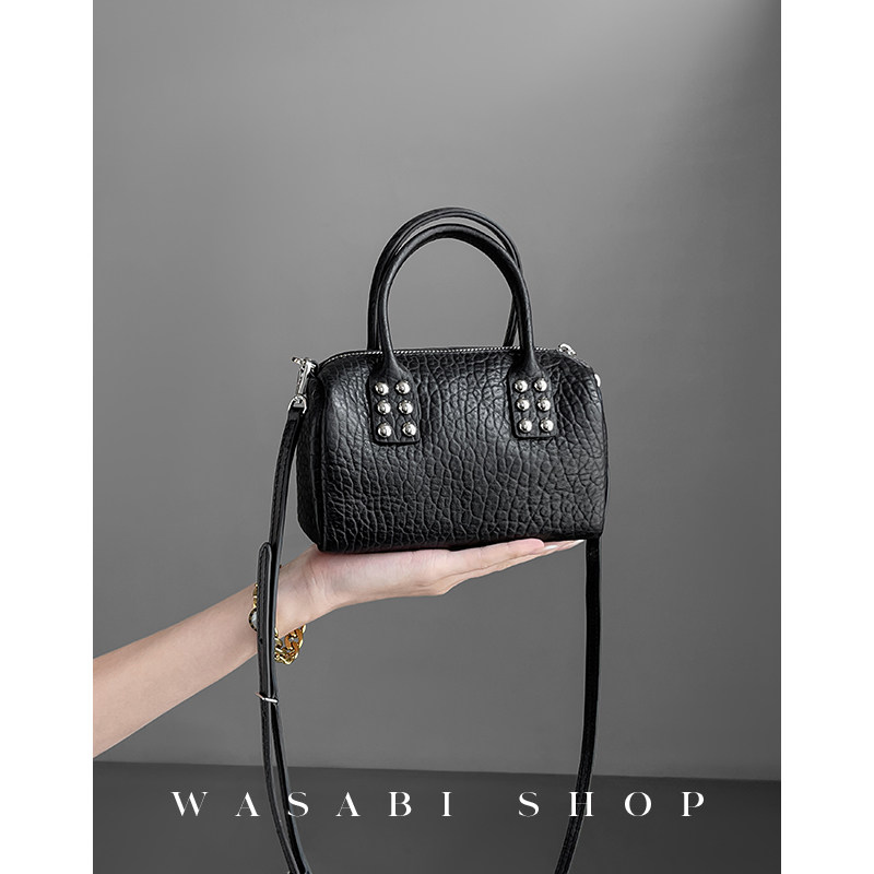 VibeRing設計感小眾枕頭包2025超火真皮洋派斜挎波士頓鏈條小包