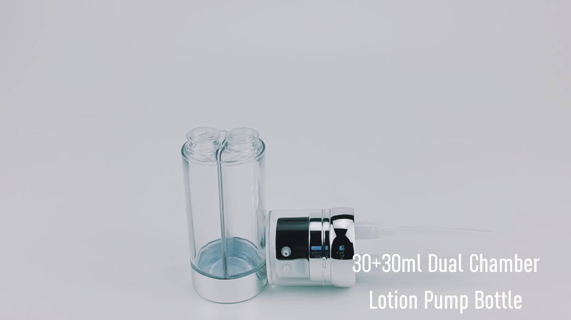 Custom Dual Chamber Pump Double Tube Dispensing Airless Bottle - Buy ...