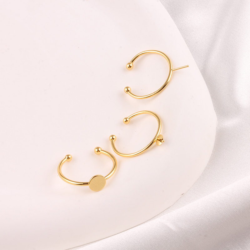 18K包金保色可调节戒指平面空托单针指环diy材料手工制作视频配件-Taobao Vietnam