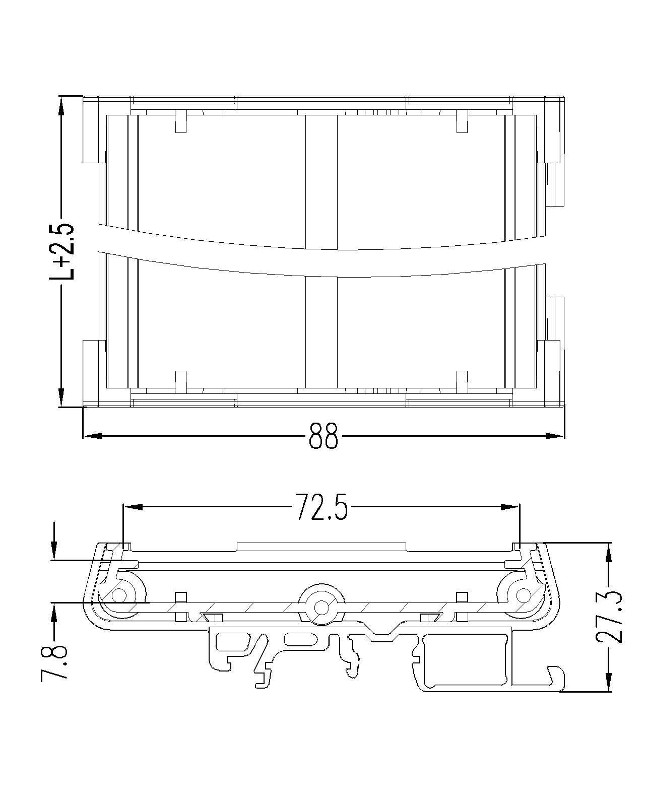 UM72-eco 39-62mmPDM多款PLC接线端子台外壳PCB模组架宽快速安装-阿里巴巴
