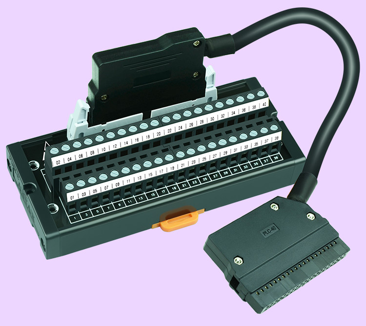 PLC-40P IDC40 端子板中继端子排转接板Q系列PLC中继端子台转接板-阿里巴巴