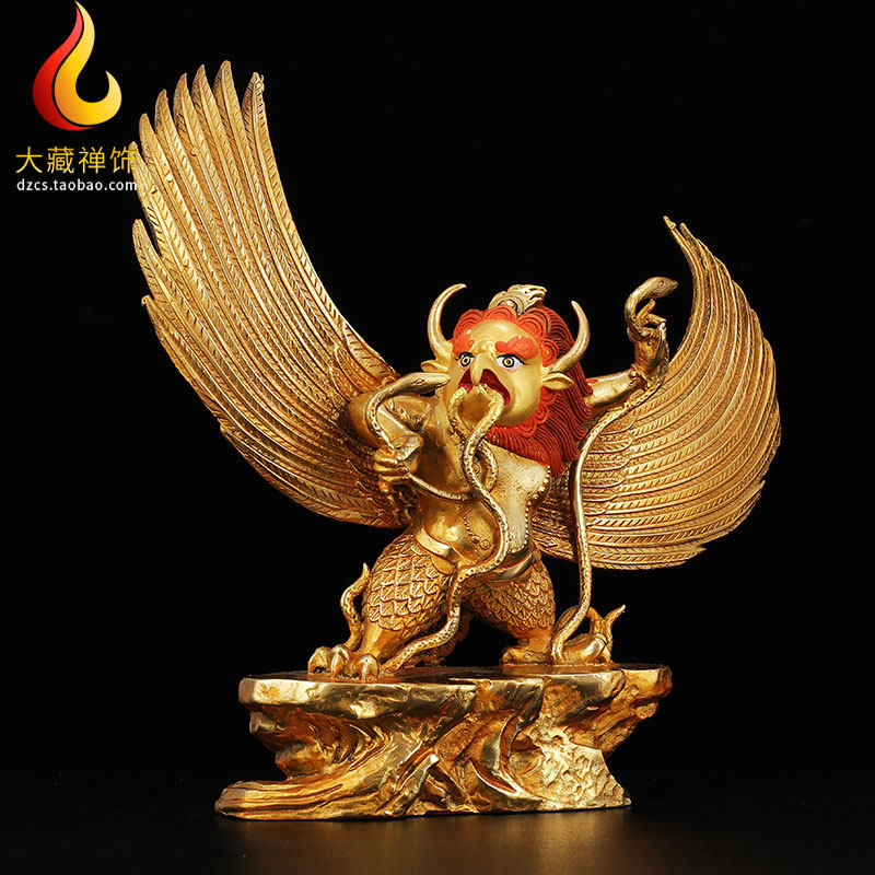 [USD 295.63] Pure Copper Great Peng Golden Winged Bird Buddha Statue ...