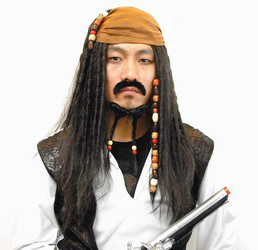 COS Masquerade Show Pirate Captain Hook Wig Pirates of the Caribbean ...