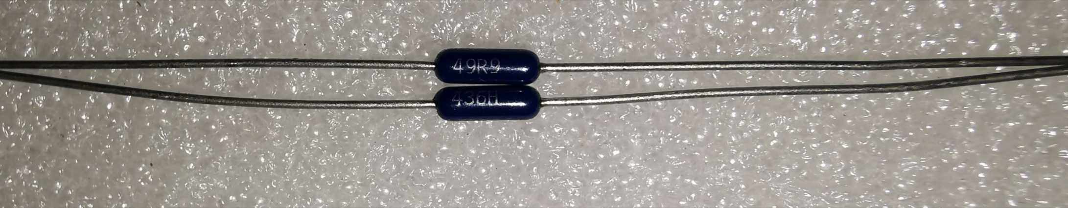 49.9R1/4W达尼DALE深蓝色发烧音频音响音量电位器精密铜脚电阻