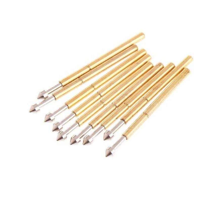100pcs Gold Plated Spring Test Probe Pogo Pin 1.3mm Conical-Taobao