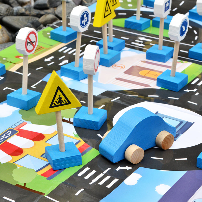 Children's traffic signs, street signs, kindergarten simulation, City ...