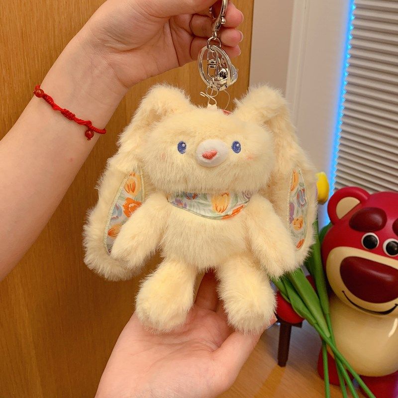抽拉兔钥匙扣，你的新宠来啦！萌翻天的黄拉耳兔子，谁见了不想拥有？🎁🐰-钥匙扣-淘宝好物网