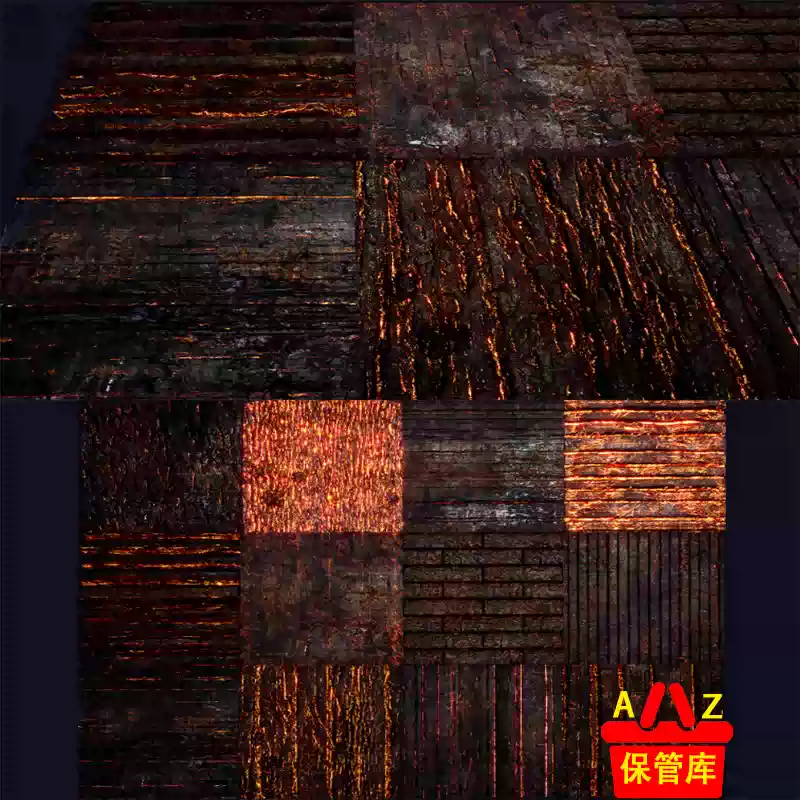 UE4虚幻412 Burning Wood Materials Animated燃烧木头灼烧材质