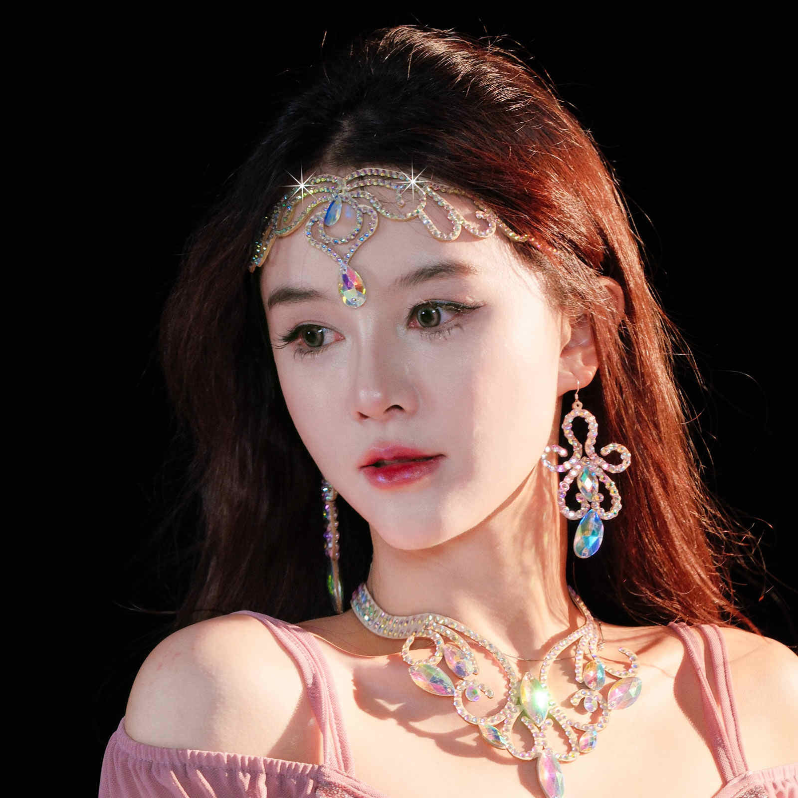 Belly dance glam secrets: elastic hair tie forehead ornament ...