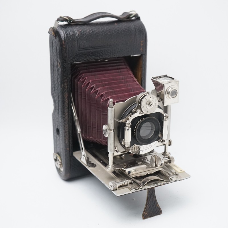 1903年德国Krugener红色皮腔折叠机叶片干版两用机8*10.5，收藏级摄影珍品揭秘！📸-大中幅相机-淘宝好物网