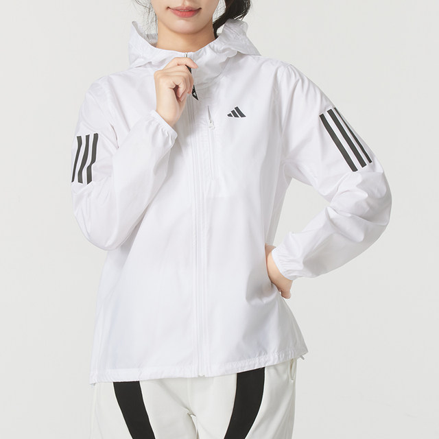 Adidas woven hooded jacket for women 2025 new sportswear casual loose ...