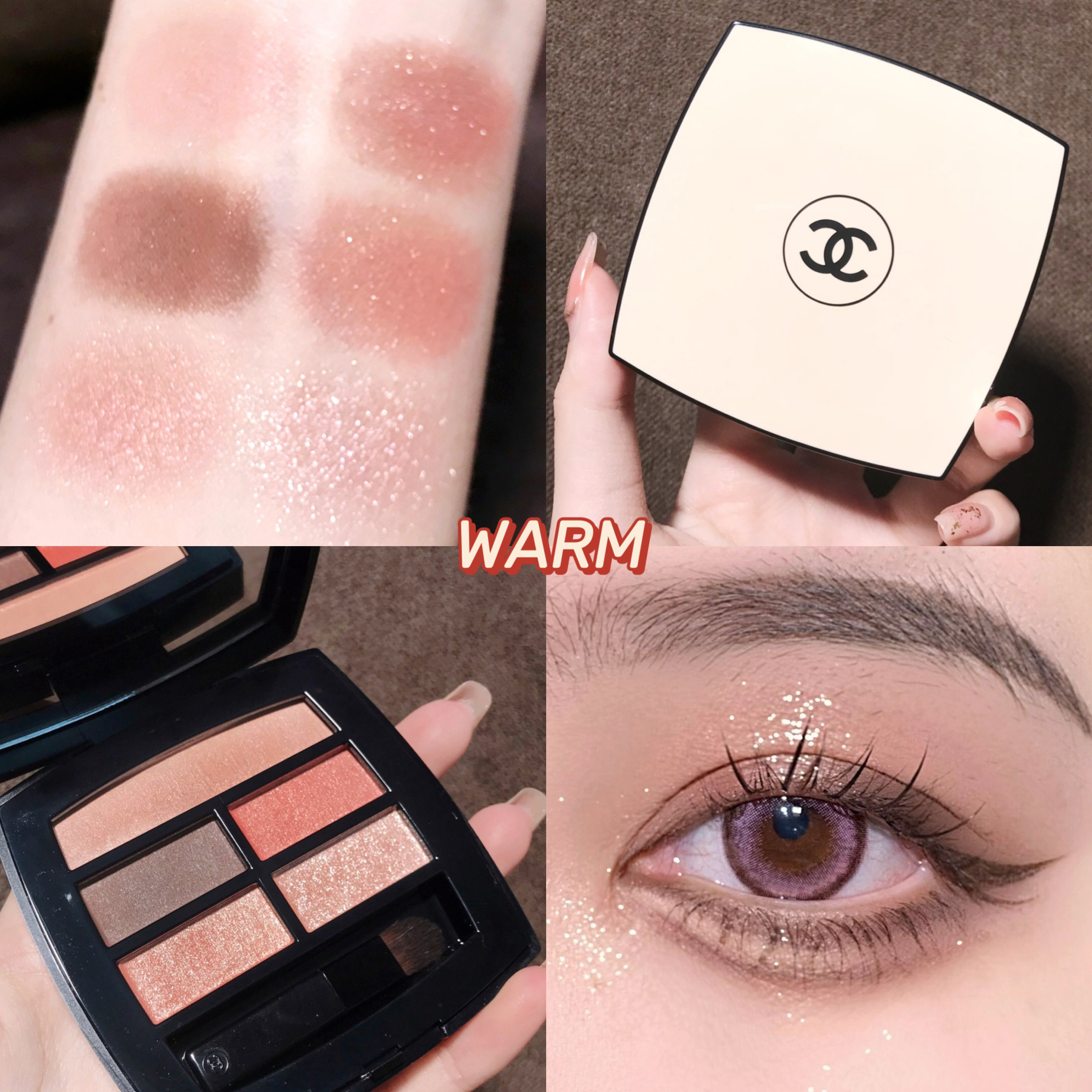 CHANEL香奈儿限量米色时尚眼部彩盘白桃盘眼影，水泥盘308，解锁你的百变魅力！💄 -眼影-淘宝百科网