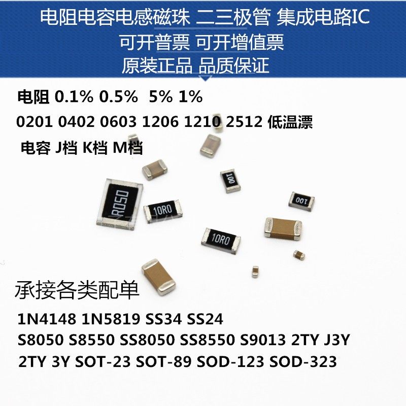 0603 chip capacitor 100nF 0 1uf 104 ±10% 50V X7R 0603B104K500AT