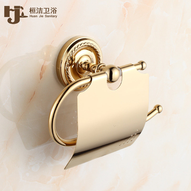 [USD 36.99] Jade Gold Paper Rack Full Copper Roll Paper Rack Paper Box ...