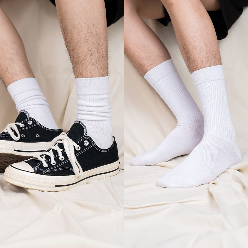 JOUGAI summer Japanese ins tide simple pure cotton stockings women's ...
