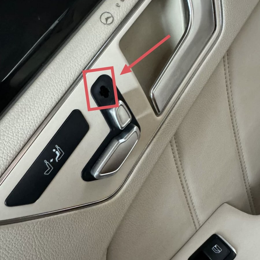 Help! the headrest button on these mercedes-benz e200/300/cls350 models ...