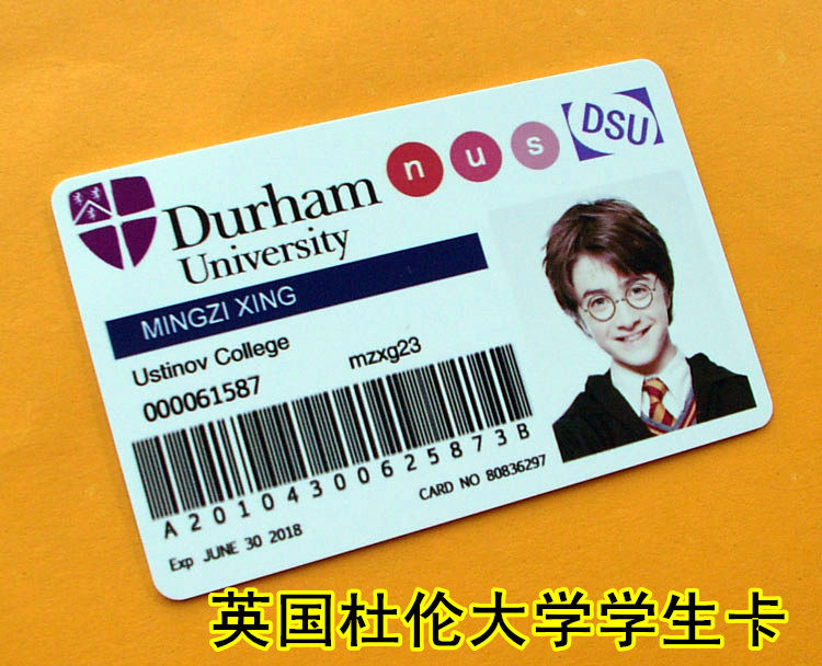 UK University student ID Durham University student Card Personalized ...