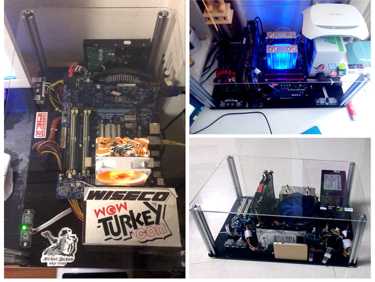 Open chassis transparent acrylic diy water-cooled chassis personality ...