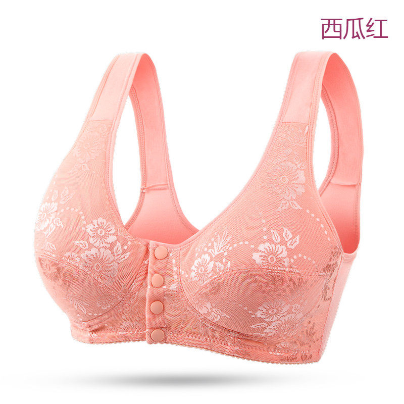 Buy Mom underwear Wireless sponge-free thin breathable bra front button ...
