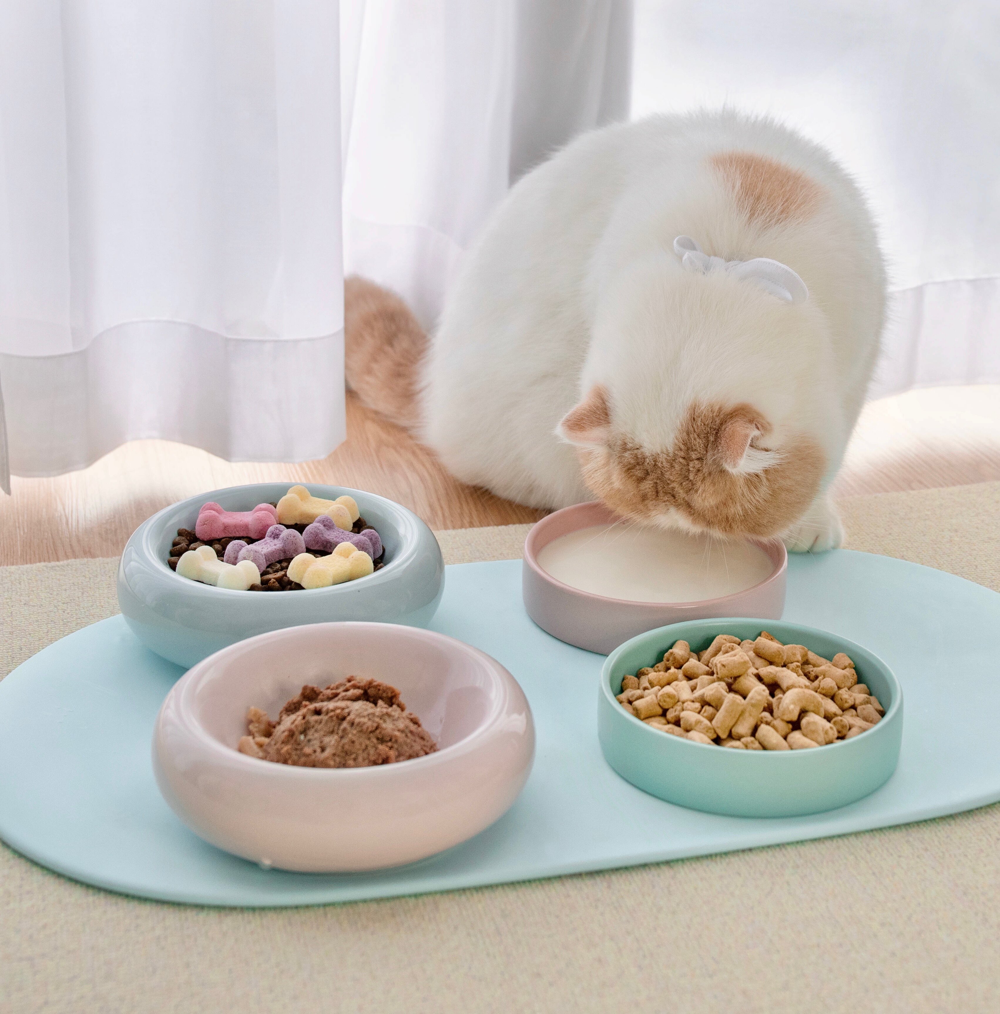 【white meow】makesure mochi cat bowl: the ultimate cervical spine savior ...