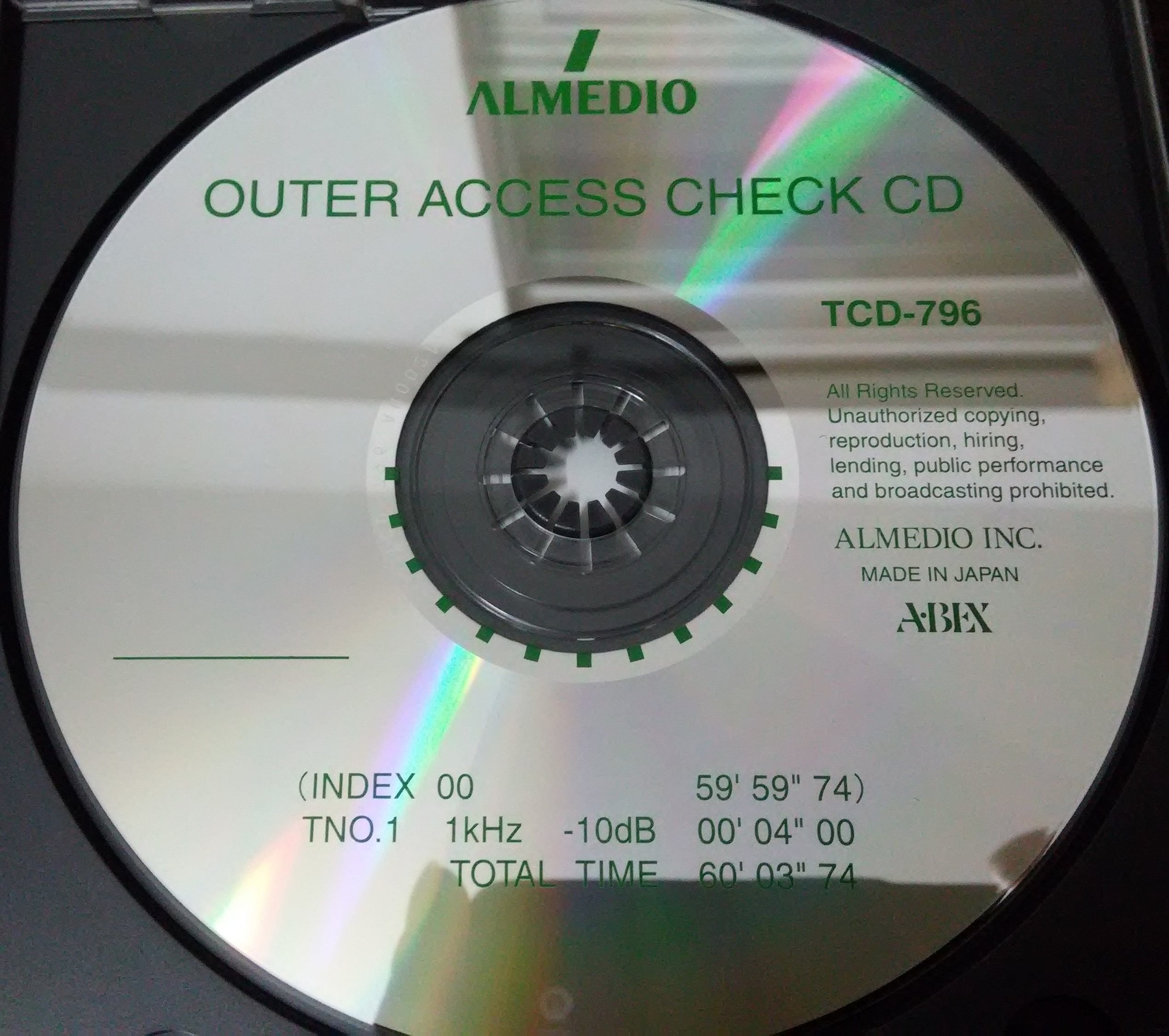 ABEX测试碟 TEST CD TCD-781 TCD-782 TCD-783 TCD-784 TCD-785-阿里巴巴