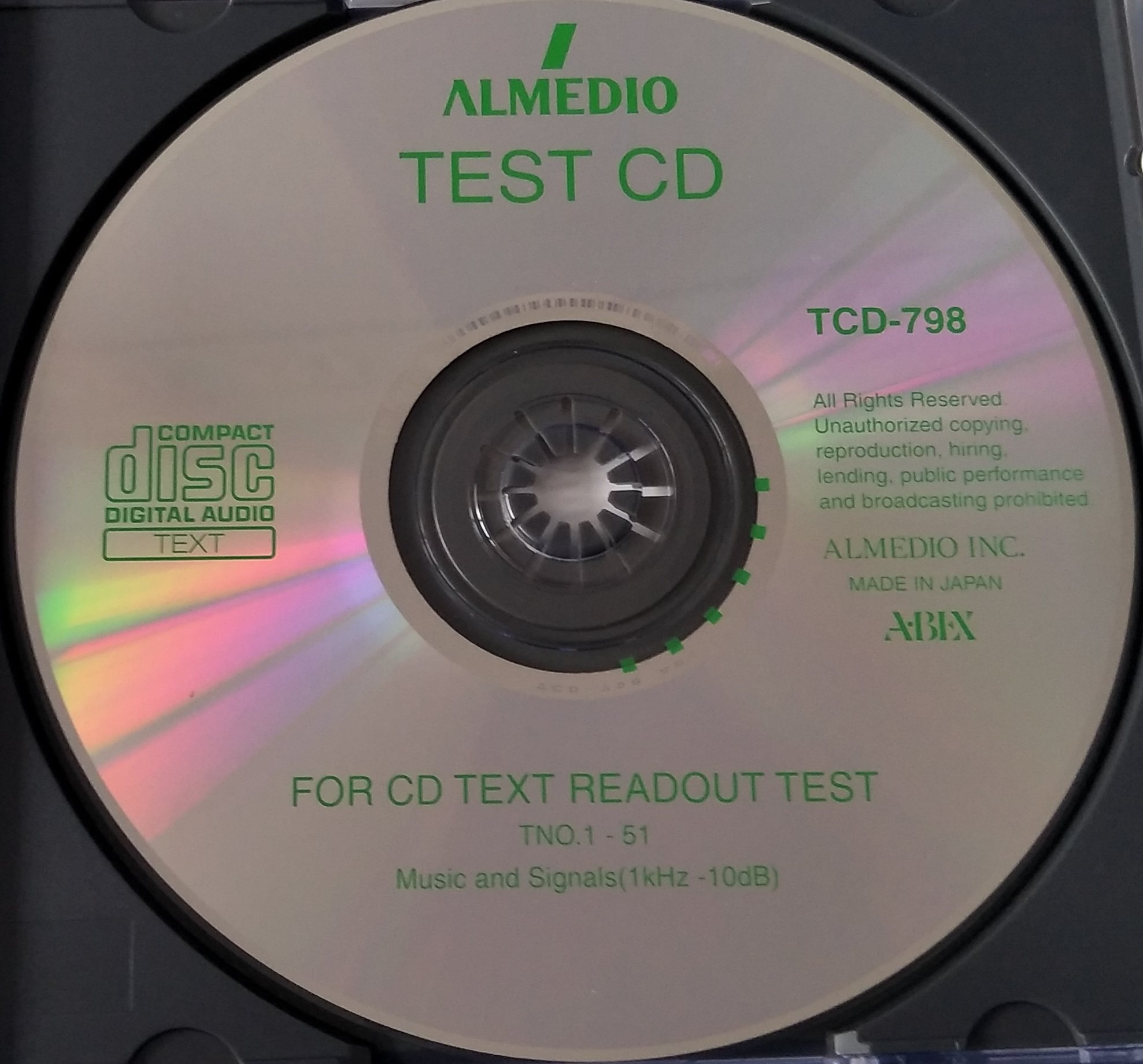 ABEX测试碟 TEST CD TCD-781 TCD-782 TCD-783 TCD-784 TCD-785-阿里巴巴