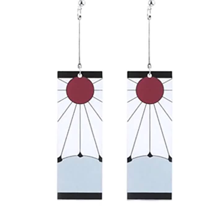 New Anime Demon Slayer Cos Kimetsu No Yaiba Zenitsu Earrings Men Ear ...