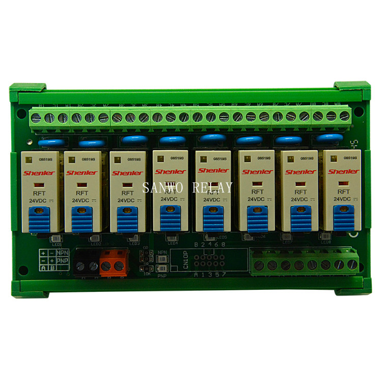 8-way Shenle electromagnetic relay module 24V 12V 12A with lock ...