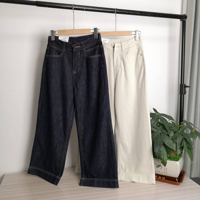 Special offer 6880 retro loose Tencel nine-point jeans for women Korean ...