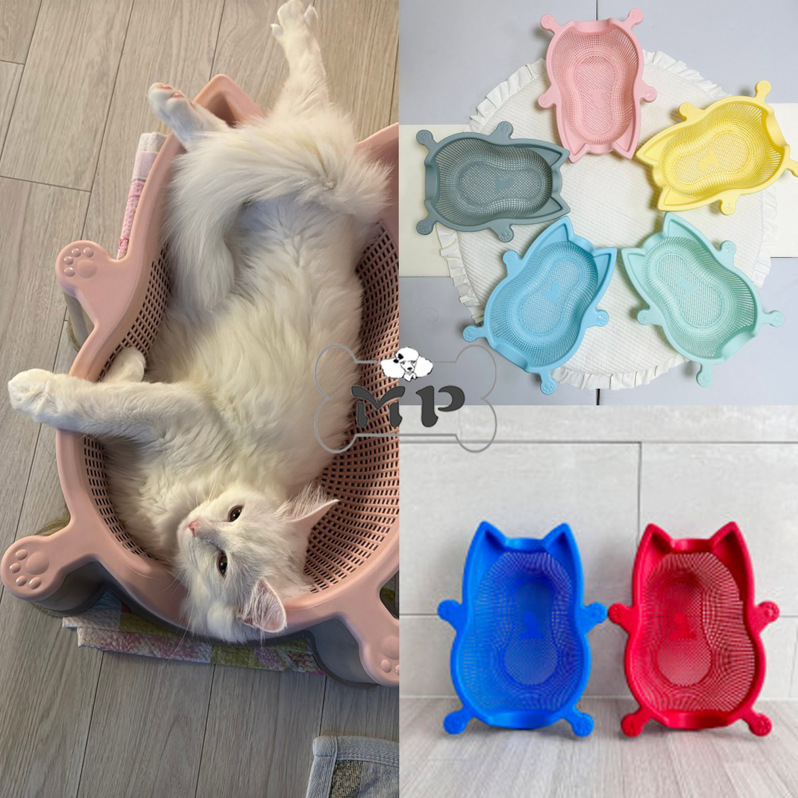 部分現貨~韓國正品Cat Bang寵物貓咪pp純色菜籃子透氣貓窩