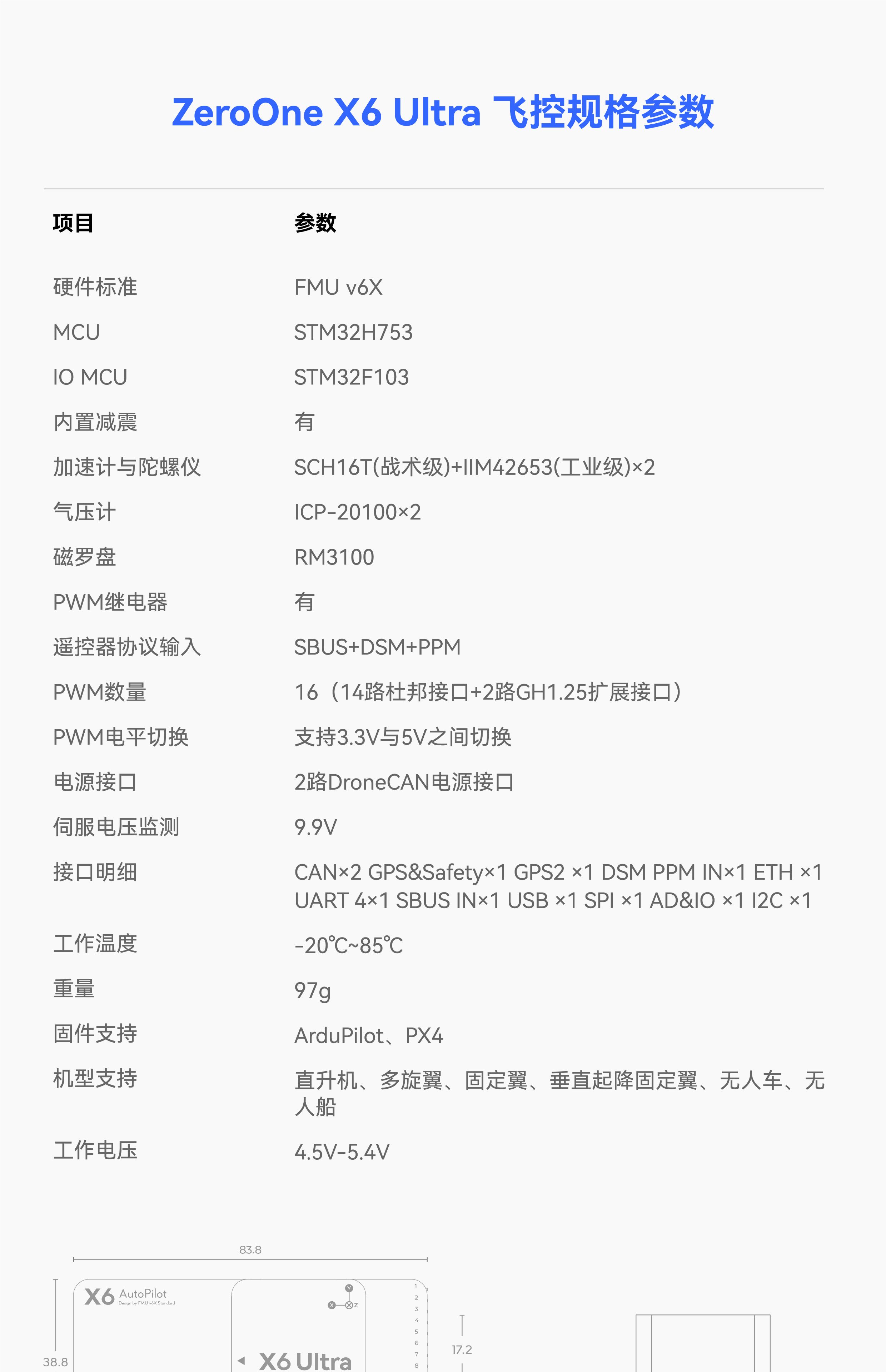 ZeroOne X6 Ultra飞控 开源PX4 ArduPilot飞行控制器 – 零一飞行官网