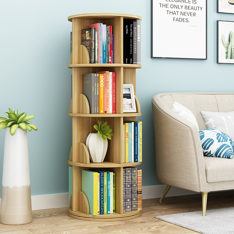 [USD 92.32] Creative rotating bookshelf 360 degree moving bookcase ...