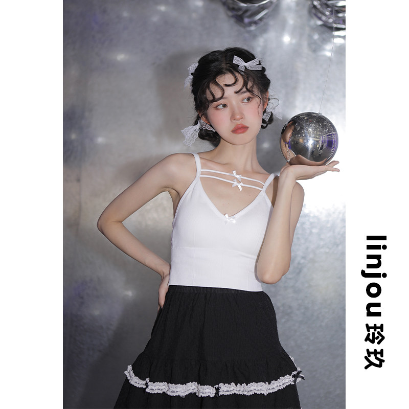 [USD 24.26] linjou Ling Jiu with vest girl Xia wearing a chest pad and ...