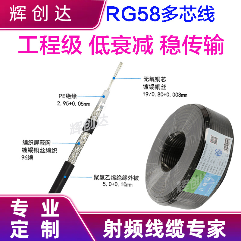 50欧同轴电缆谁还不会选？RG174 RG58 SYV-50-3-1全解析！射频线小白秒变老司机⚡_连接线_淘宝数码网