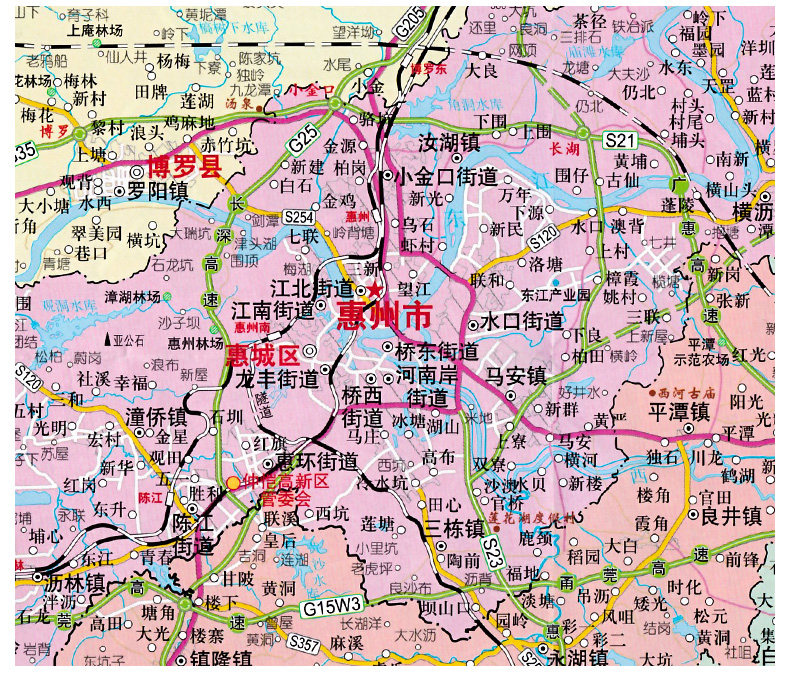 [USD 6.43] 2022 Edition Huizhou City Map Huizhou Guide Map ...