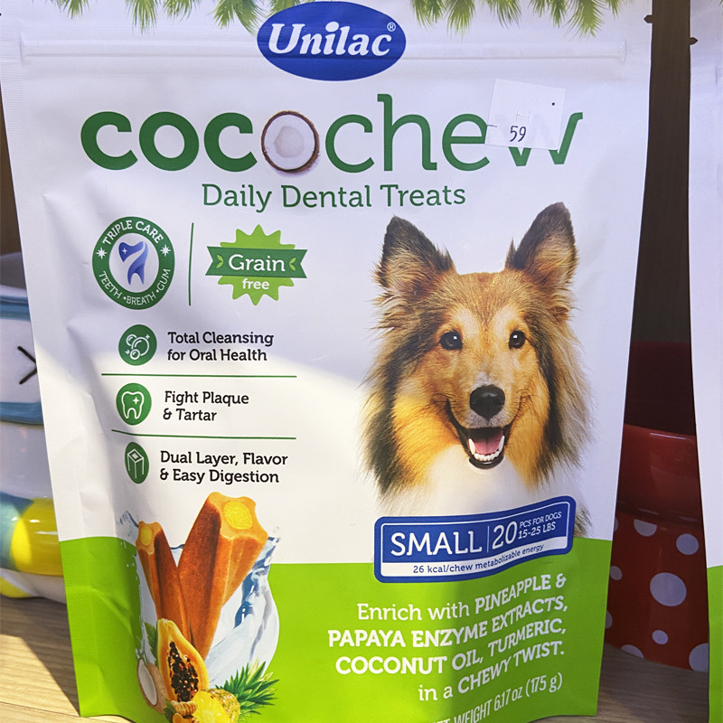 香港代购 unilac洁齿棒cocochew：🐾狗狗的天然零食，牙齿清洁好帮手！🎉-狗磨牙棒-淘宝好物网