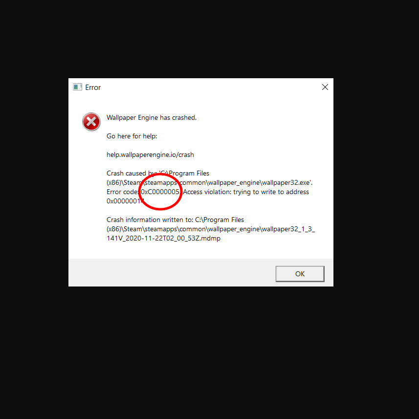 揭开Wallpaper崩溃0xc0000005背后的神秘面纱：修复壁纸引擎Crashed之全解_steam游戏_淘宝游戏网