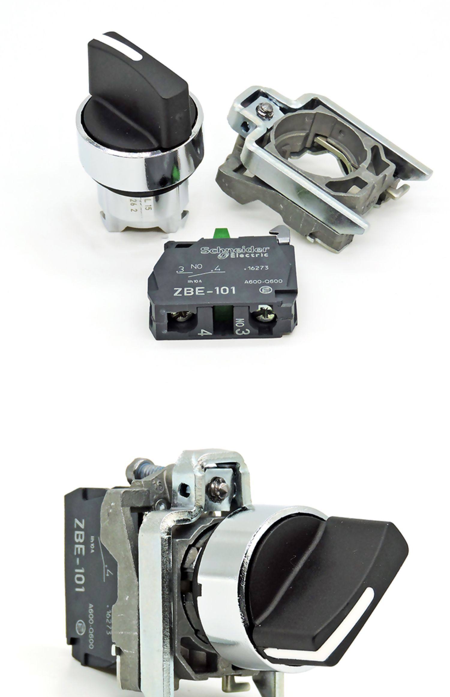 原装进口施耐德XB4二位三档选择按钮开关BD21长短柄BJ33 钥匙BG25-阿里巴巴