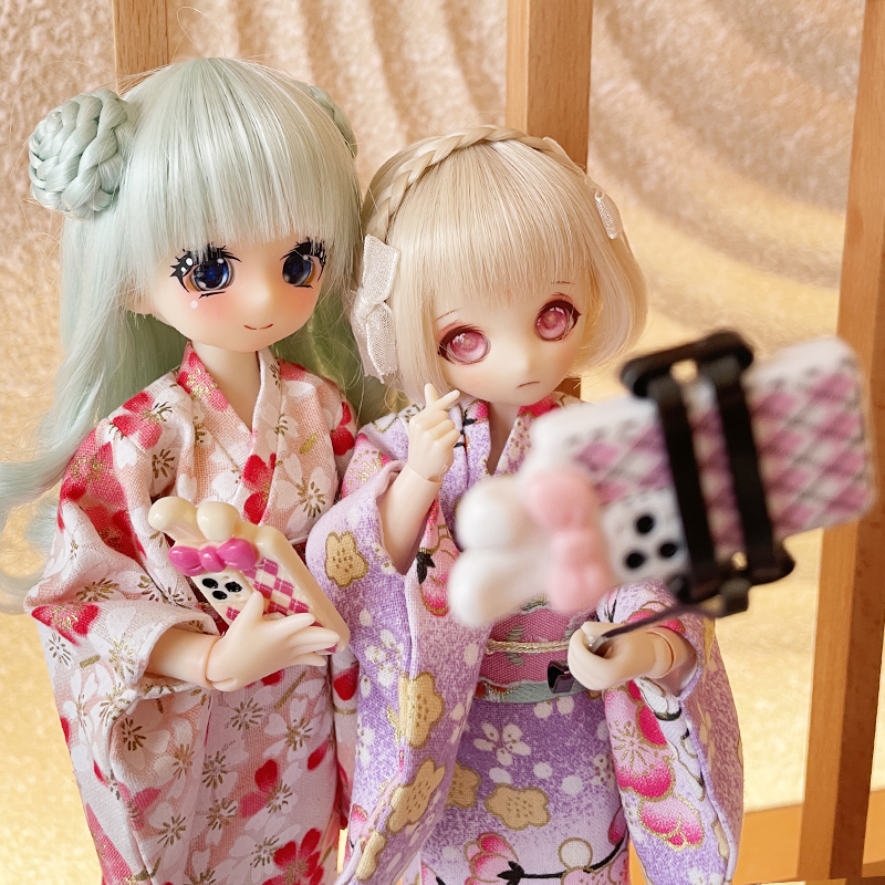 OB22 OB24 小布 AZONE bjd6分 P20 特六素体娃衣日式樱花和服浴衣，我玩了直接上头！_BJD_淘宝游戏网
