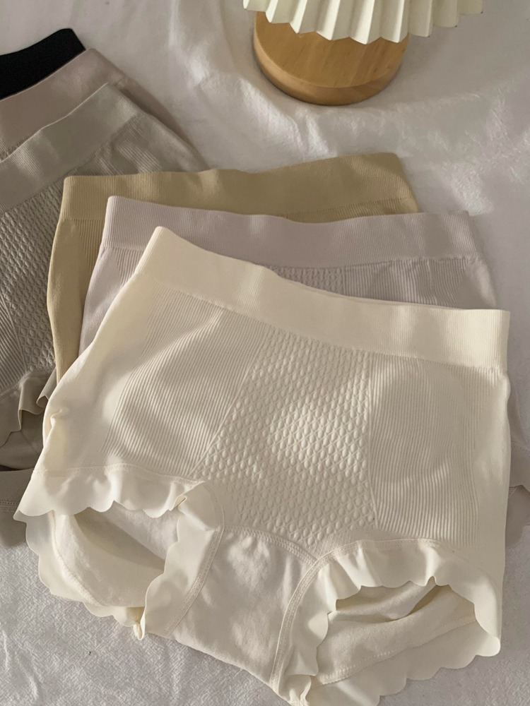 内裤女士纯棉裆部透气收腹提臀高腰纯欲少女三角裤2023秋季款ins-Taobao