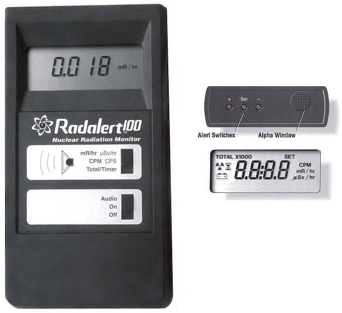Radalert 100 α、β、γ和χ多功能辐射测量仪 射线报警检测仪-阿里巴巴