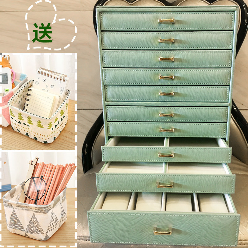 Essential for an elegant life Ten-layer european jewelry storage box ...