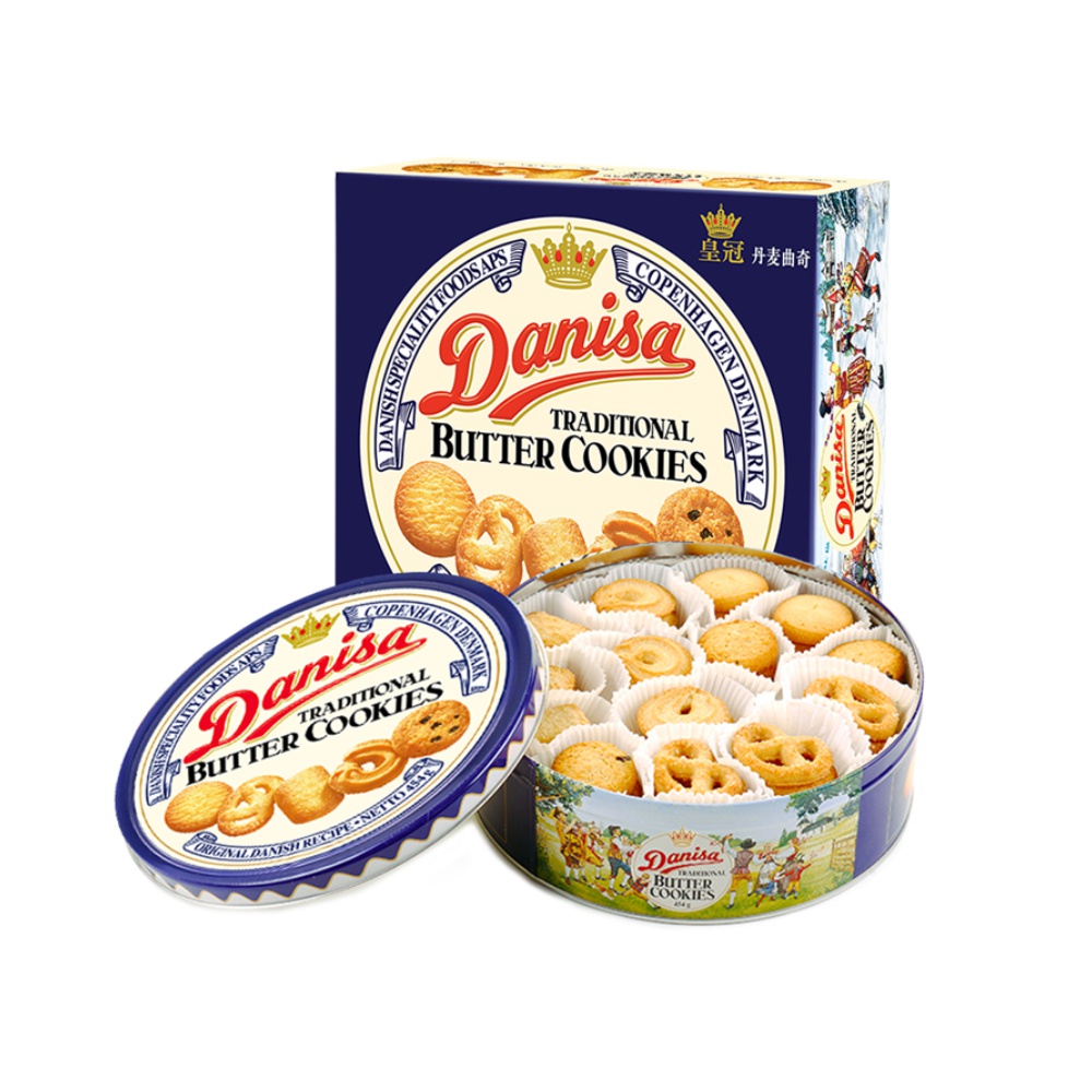 DANISA/皇冠食品原味铁盒装454g曲奇饼干 - 惠券直播 - 一起惠返利网_178hui.com