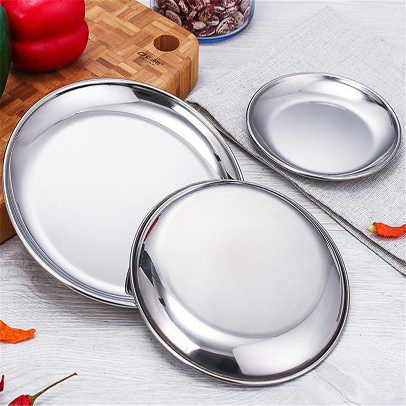 Stainless steel Korean multi-purpose disc barbecue plate dim sum ...