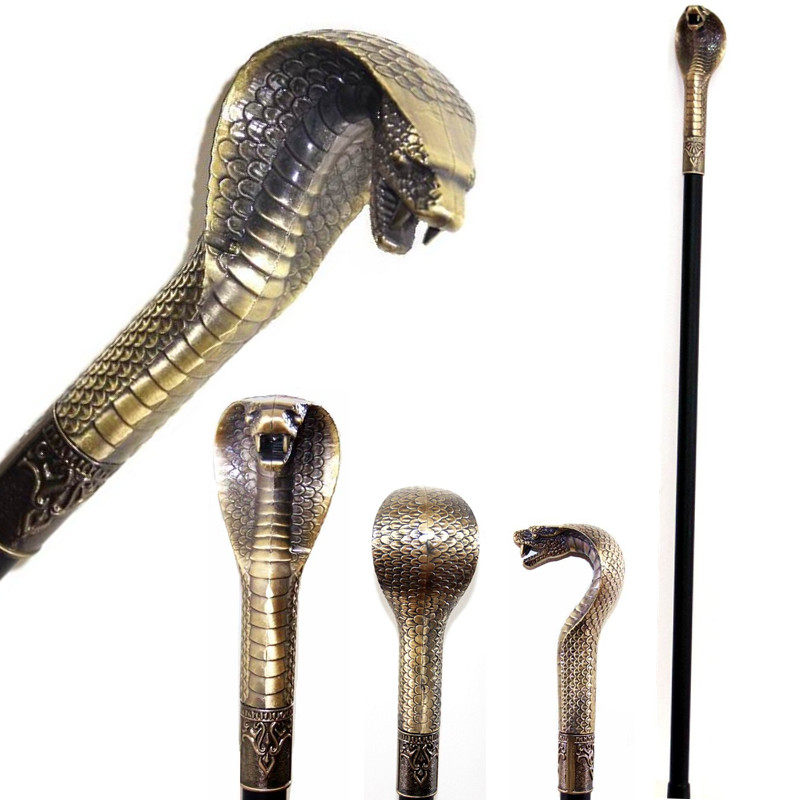 Qi County COS Halloween Egyptian Pharaoh Cane King Scepter Metal Snake ...