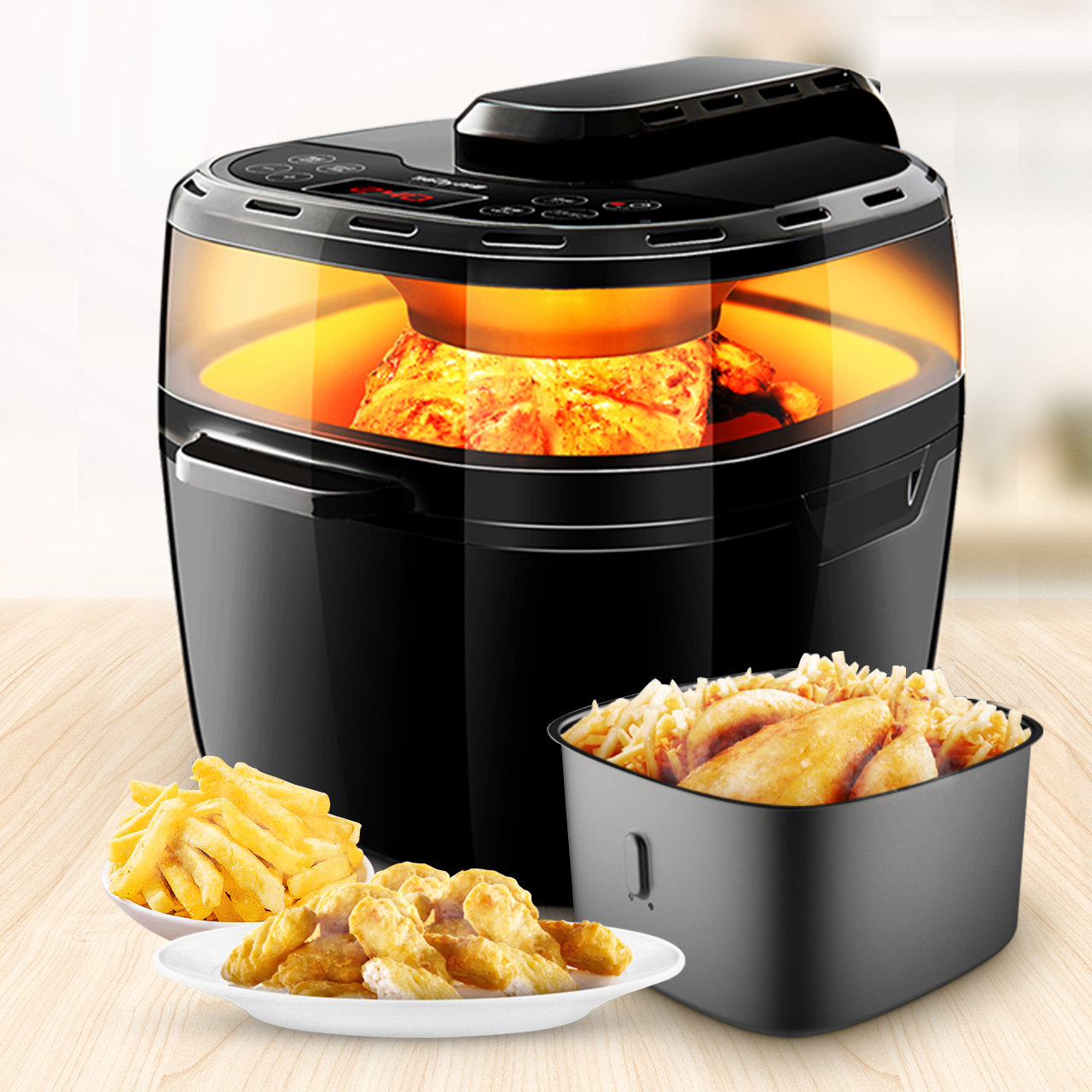 Chuangdi oil-free air fryer household automatic 10-liter large capacity ...