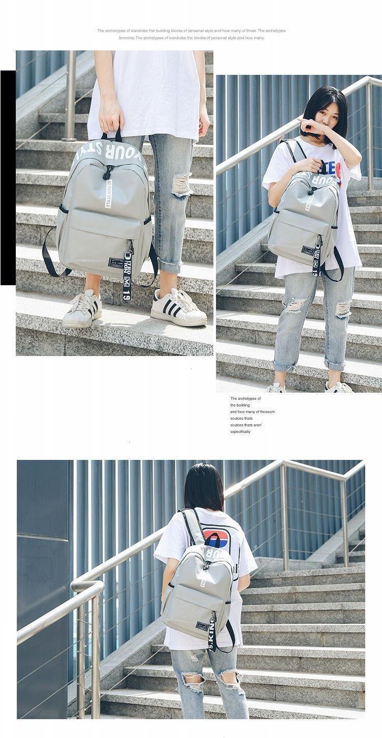 Backpack men's backpack bag bag college students fashion trend high ...