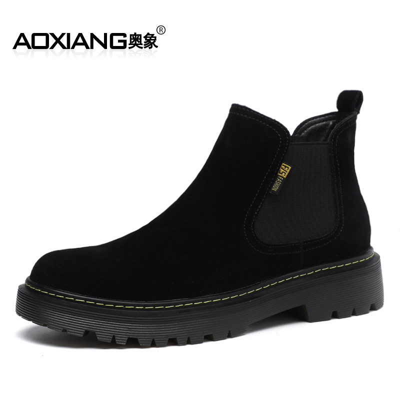 Купить Челси сапоги 2020秋季新款马丁靴男中帮工装靴切尔西高帮皮鞋潮男靴子短靴皮靴 в интернет ...